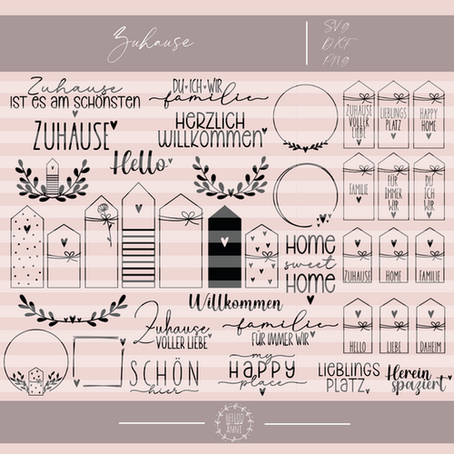 Plotterdatei "Zuhause" | Helloo Anni