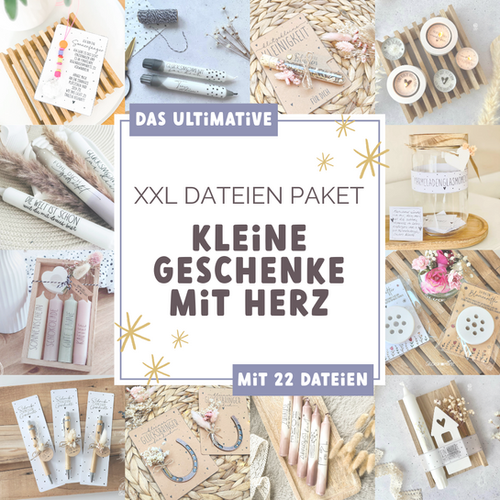 Dateien Paket "Kleine Geschenke von Herzen" | Helloo Anni