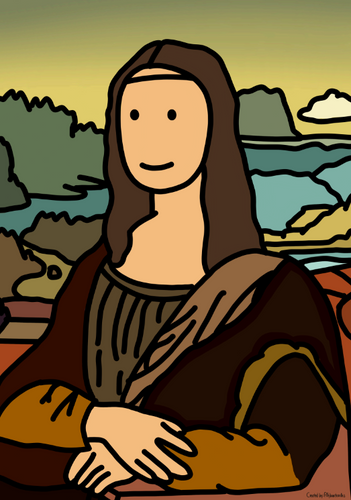 Mona Lisa Doodle (Print, Postcard) | Pillybaxtoodles
