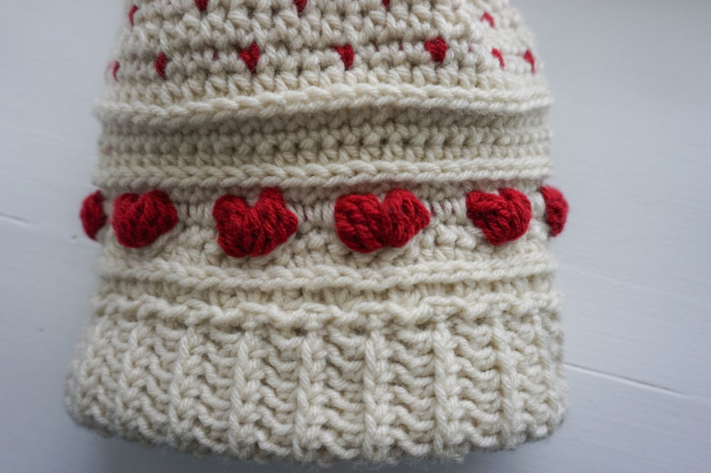 Crochet Lovely Heart Hat