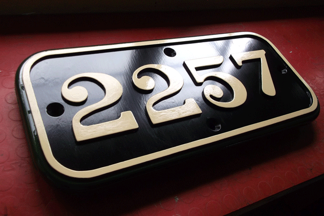 Reproduction GWR Cabside Plate 2257 | eightyone-e-repro