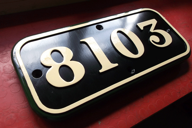 Reproduction GWR Cabside Plate 8103 | eightyone-e-repro