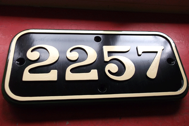 Reproduction GWR Cabside Plate 2257 | eightyone-e-repro