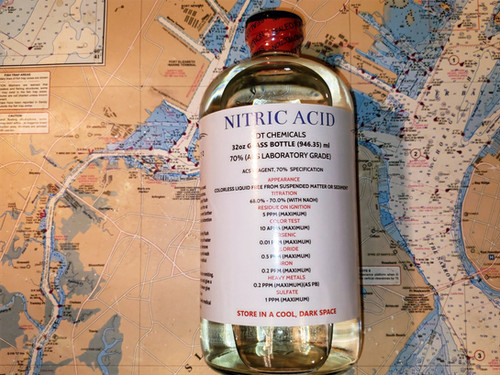 Nitric Acid, 70% ACS Laboratory Grade, ACS Reagent 32oz Glass Bottle ...