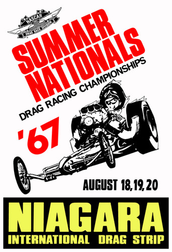 Niagara Drag Strip 1967 Summer Nationals Vintage Poster | Posterzilla ...