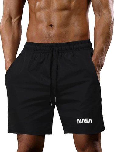 Mens Black NASA Shorts | Dreampulseza