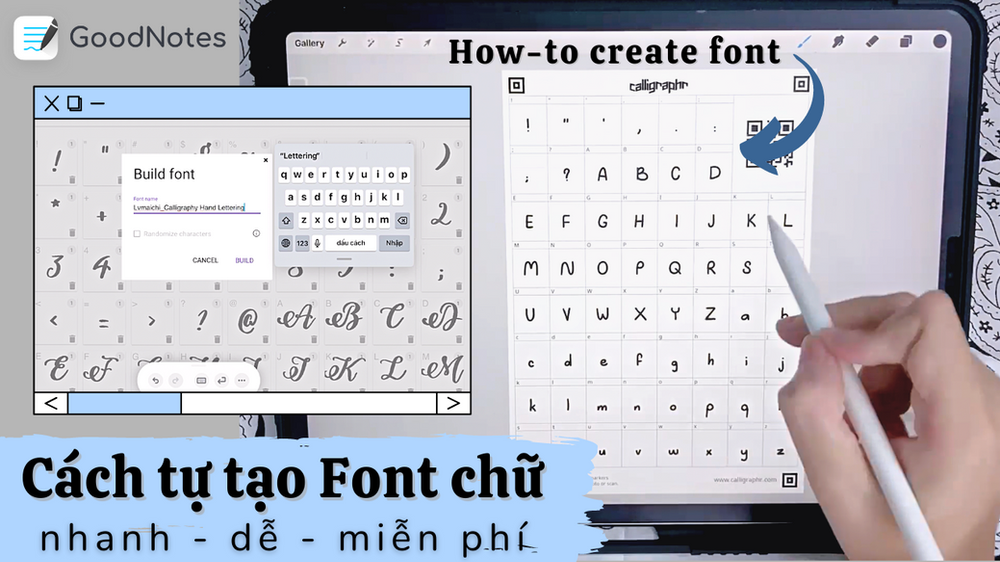 TỰ TẠO FONTS CHỮ CHO RIÊNG BẠN - Dùng trong ứng dụng viết ghi chú ...