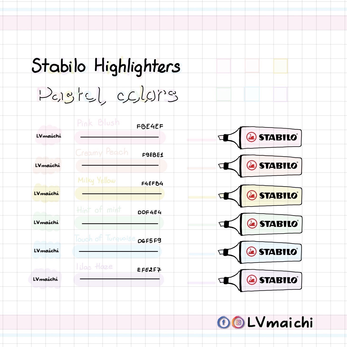 [FULL 20 MÀU] BẢNG MÀU VIẾT DẠ QUANG - STABILO BOSS HIGHLIGHTERS COLORS ...