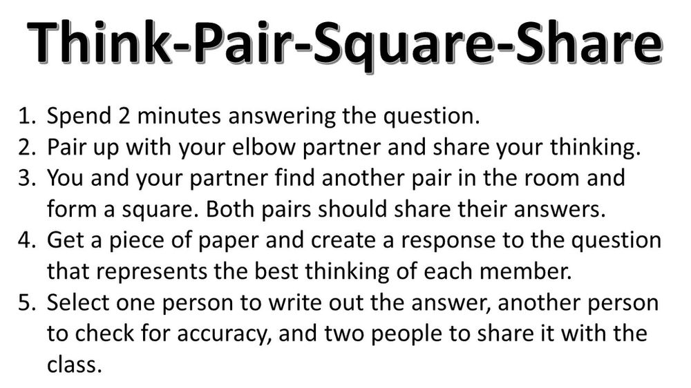 Think-Pair-Square