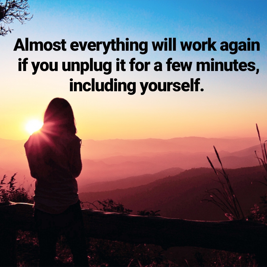 It's Good to Unplug For A While • Julie's Garage Gym