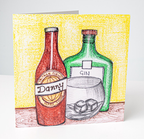Personalised Card - Glass and Drinks Design | Trinkette