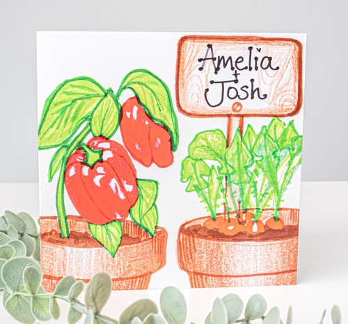 Personalised Card - Peppers in Pots Design | Trinkette