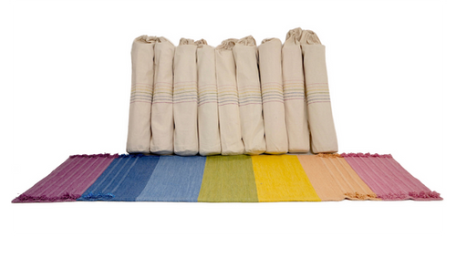 Chakra Yoga Mat - Bundle of 9 Ayurvastra Cotton Mats | AyurSatwa