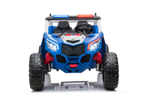 24V Police UTV 2-Seater Kids Ride-on Car with Parental Remote Control ...