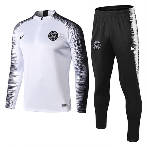 PSG White Black Pattern 1/4 Zip | KitGoalHQ