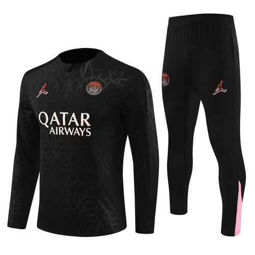PSG Black Special 1/4 Tracksuit | KitGoalHQ