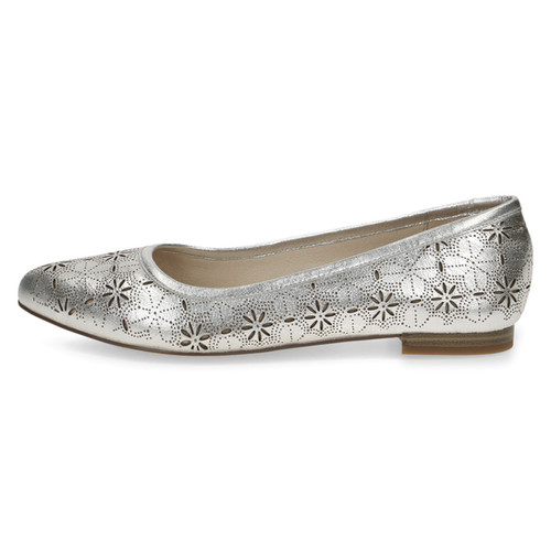 CAPRICE ALISA BALLET PUMP IN PEARL METALLIC | House of Heels