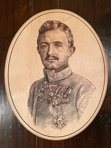 Blessed Emperor Karl Maple Wood Plaque | Lumen et Ignis Catho
