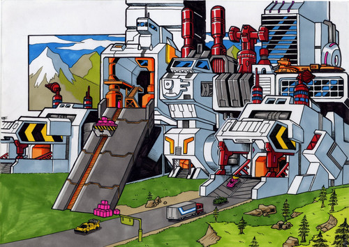 TF G1 Metroplex City A4 print | Natephoenix: Comics