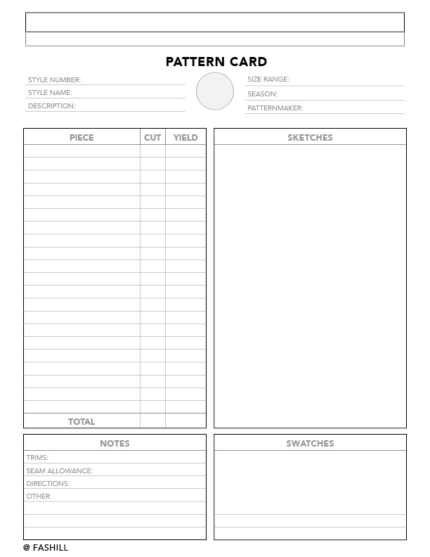 Production Pattern Cutter Card