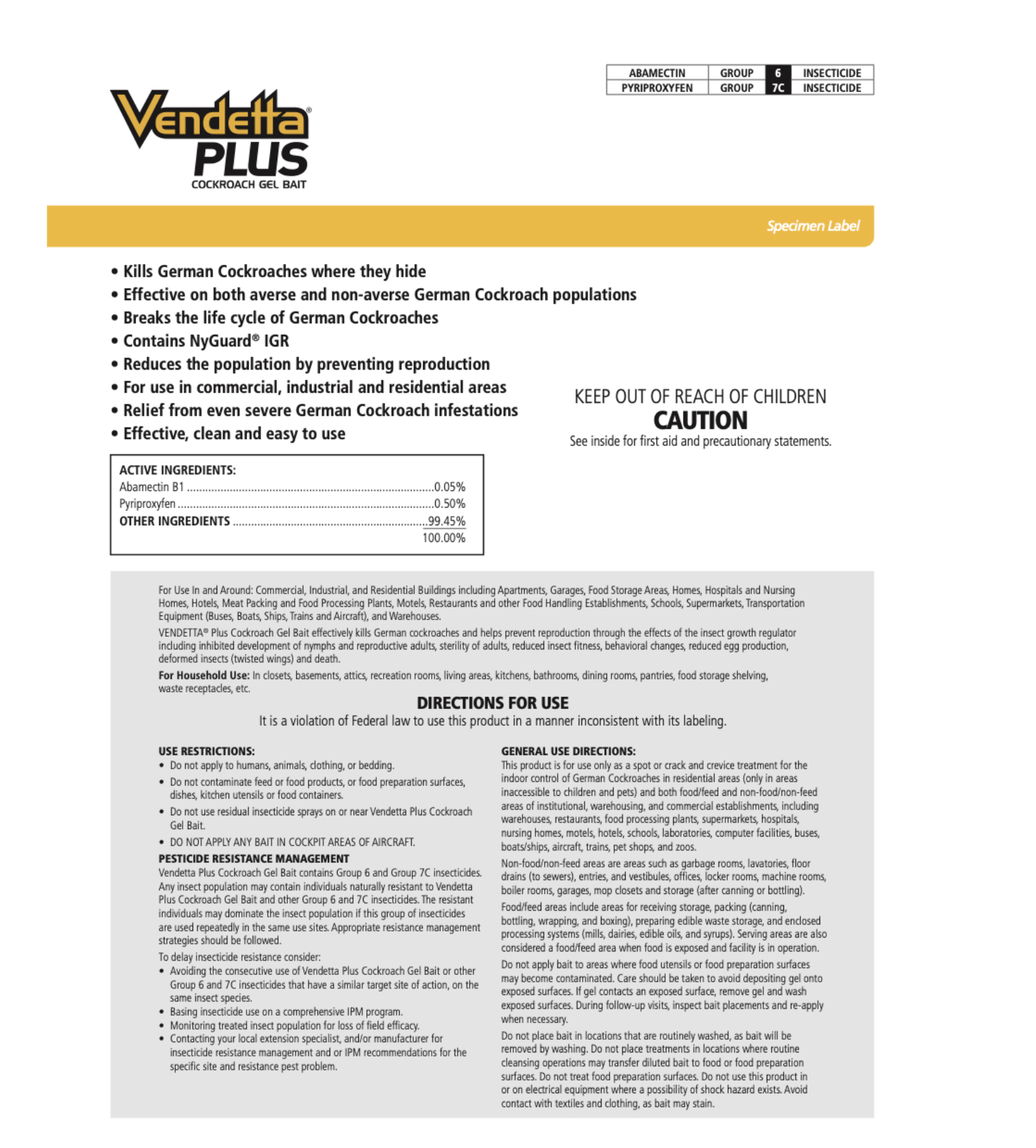 Vendetta Plus Gel Bait | My Site 1