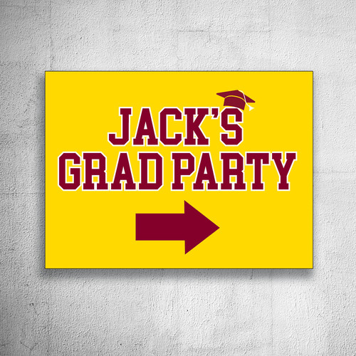 DHS Grad Party Sign with Arrow | Graphic Roots