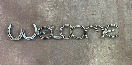 Welcome horseshoe sign | Made From Horseshoes