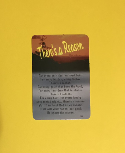 There's a Reason Poem Card | Angel Designs