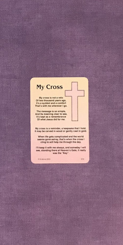 My Cross Poem Card | Angel Designs