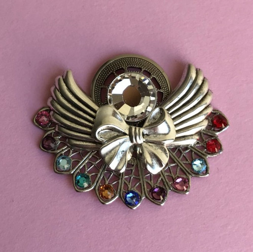 Birthstone Angel pin #212 (11stones) | Angel Designs