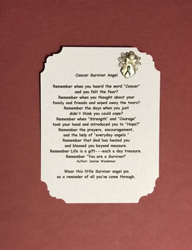 Cancer Survivor Angel Pin & Poem Card Set | Angel Designs