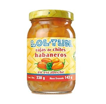 Rajas de Chiles Habanero Lol Tun 238g | La Guadalupana