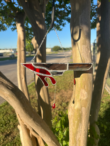 Stain Glass Knife with Blood Drip | Golgotha