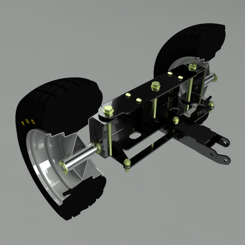 50110 Front Axle Assembly 41" Wheelbase x 25"Wide | PUG Technologies Inc