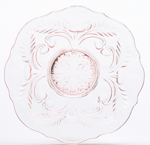 12" Romantic Rose Glass Platter | sweet-art-bake-shop