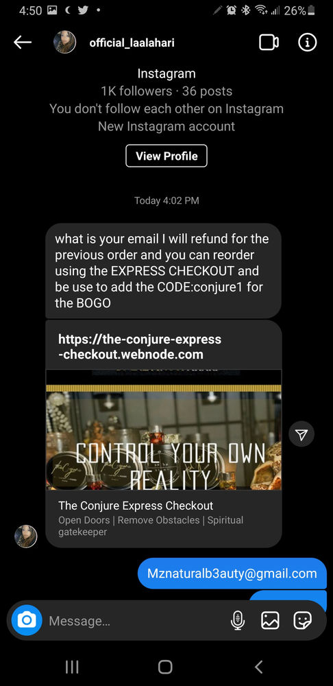 Beware of scammer!!!! | The Conjure