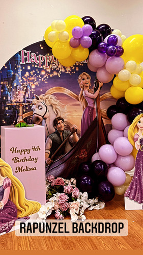 Rapunzel Tangled Backdrop Hire | Pretty As a Picture