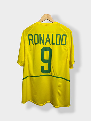 Nike Brazil 2002 Home Jersey - Ronaldo #9 - L - USED: Very Good | Rare ...