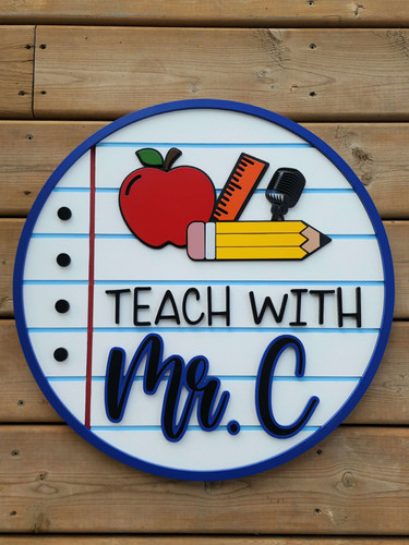 20" Teacher/Class Room Sign | Heart and Harling