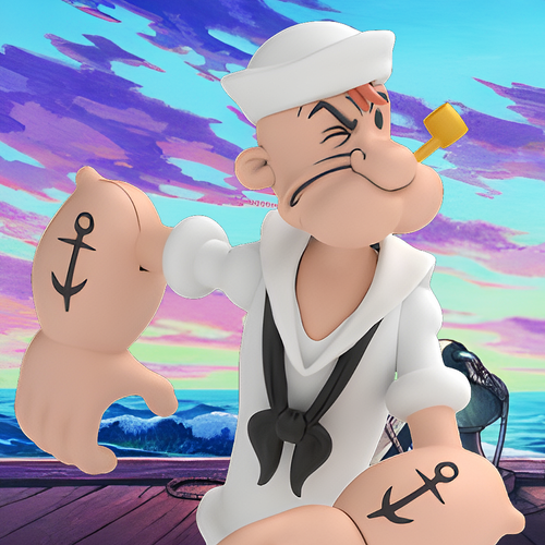 Popeye White Sailor Suit 1/12 Scale Action Figure - Boss Fight Studio ...