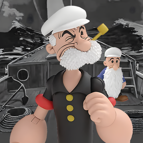 Popeye Classics - Poopdeck Pappy 1/12 Scale Action Figure - Boss Fight ...