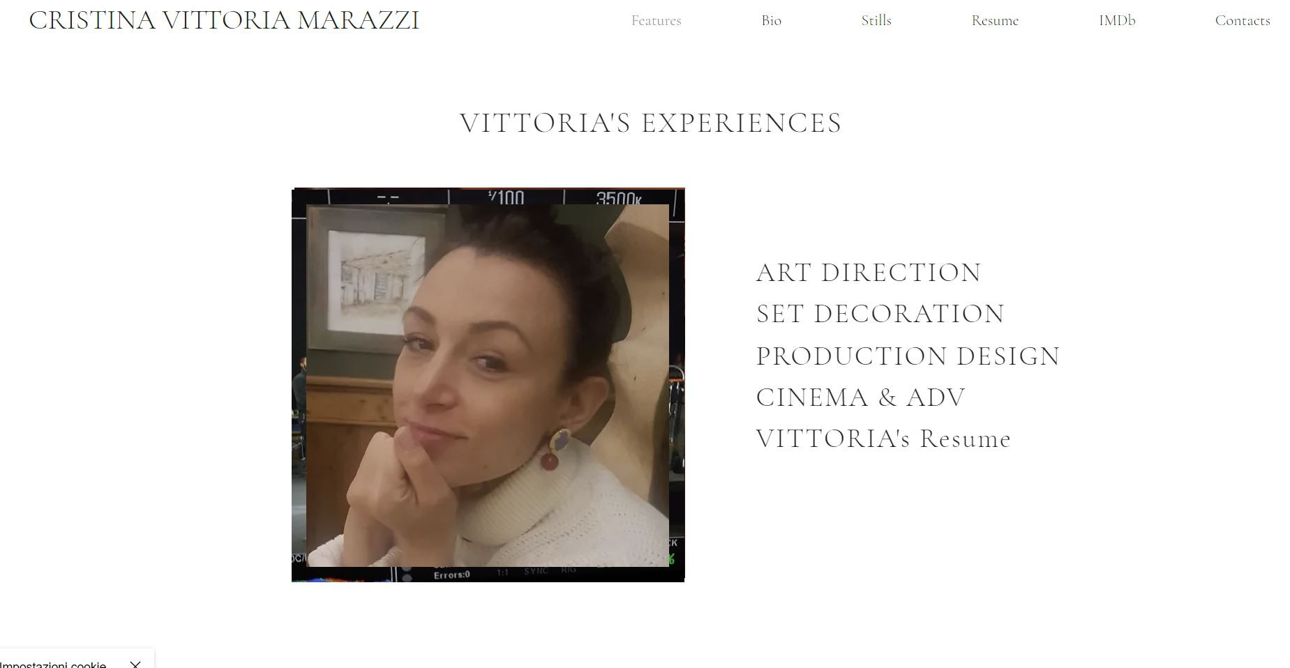 Stills | Cristina Vittoria Marazzi | Art Director, Set Decorator, Production Designer
