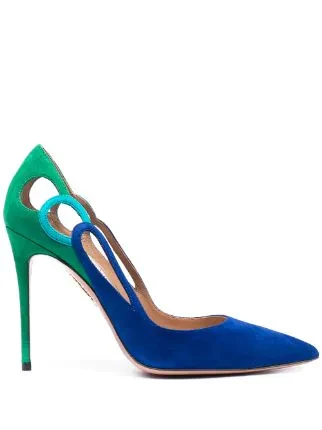 Aquazarro Cobalt Blue/Green Shoes - Size 6 (39) | Cheshire Glam