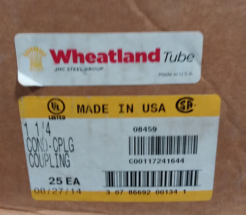 WHEATLAND TUBE 1-1/4'' STEEL CONDUIT COUPLING 08459 | Montana Automation