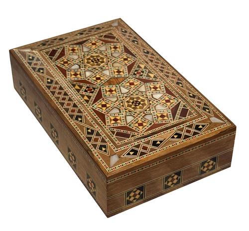 #B18 Syrian Mosaic inlay box | Alkhayat Furniture