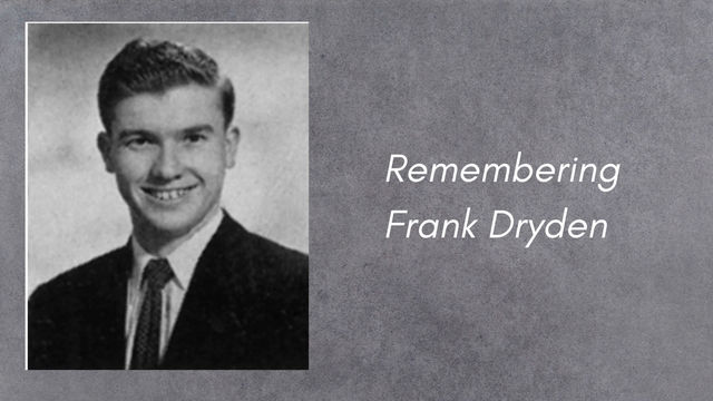 Remembering Frank Dryden