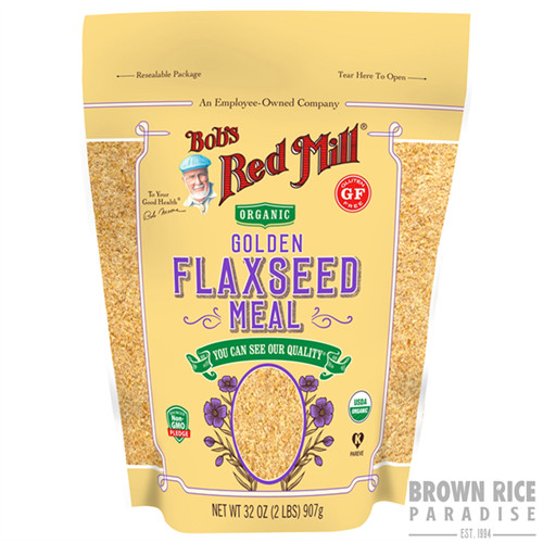 Bobs Red Mill Organic Flaxseed Meal Golden, 16 OZ | Brown Rice Paradise
