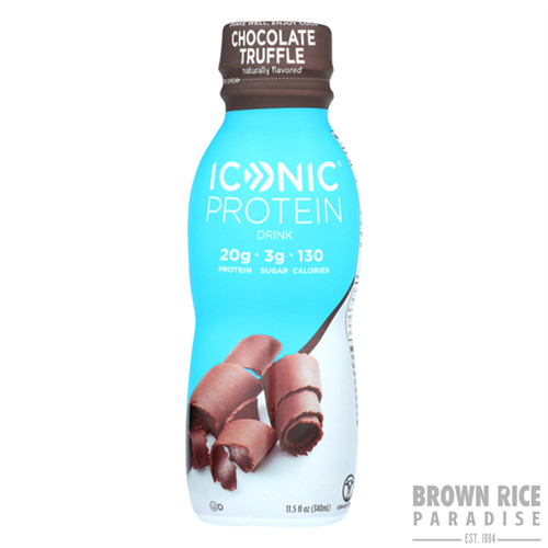 Iconic Grass Fed Protein Drink Chocolate Truffle, 11.5 OZ | Brown Rice ...