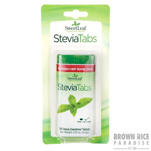 SweetLeaf Stevia Sweetener Tablets, 100 TABS | Brown Rice Paradise