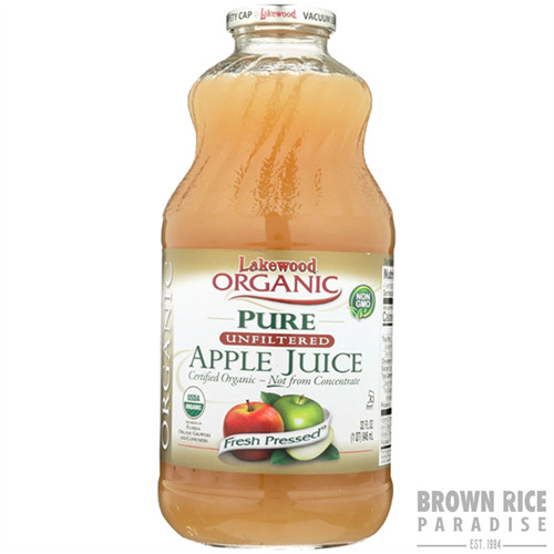 Lakewood Pure Apple Juice, 32 OZ | Brown Rice Paradise